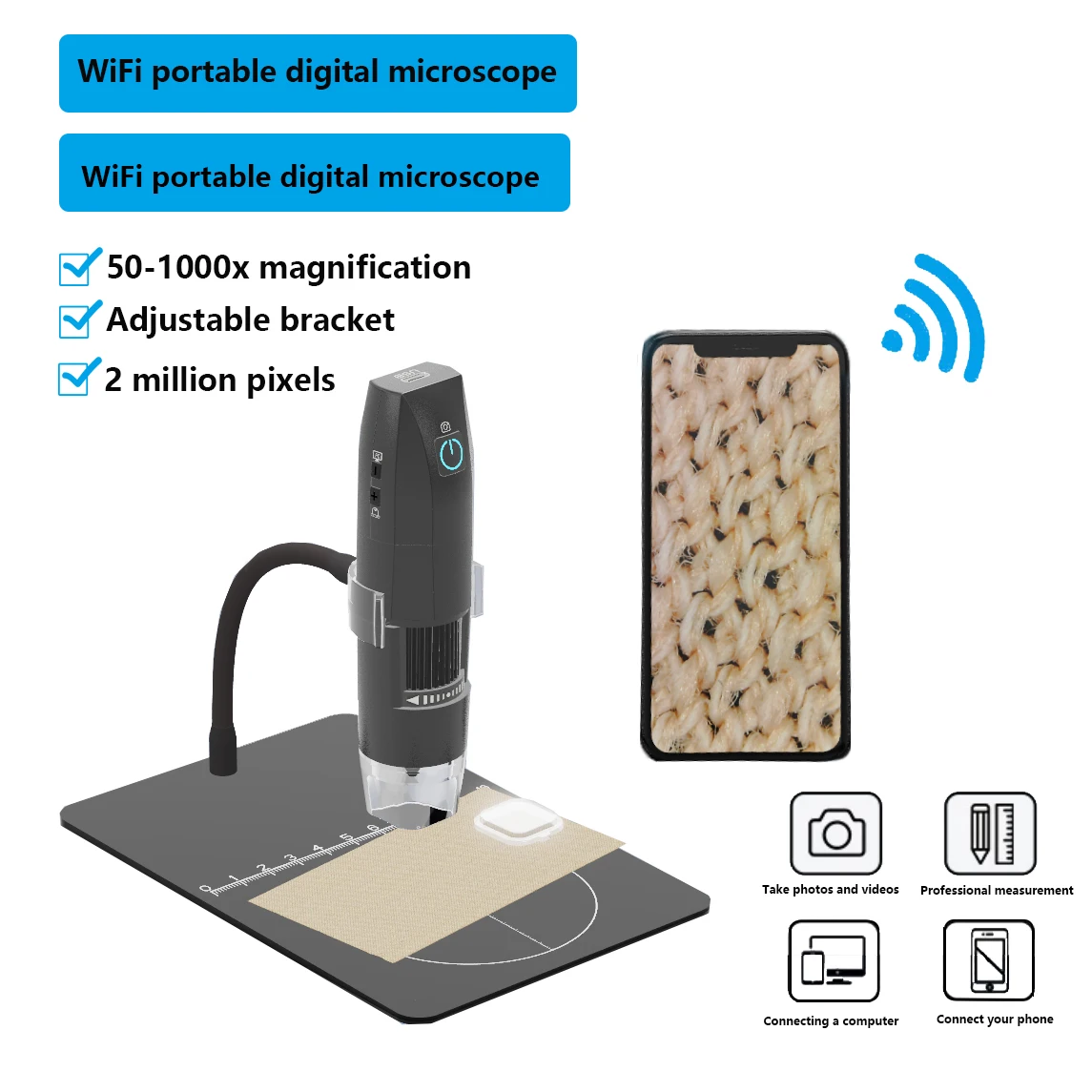 Real-200X-1080P-WiFi-Electron-Microscope-USB-Mobilephone-Computers ...