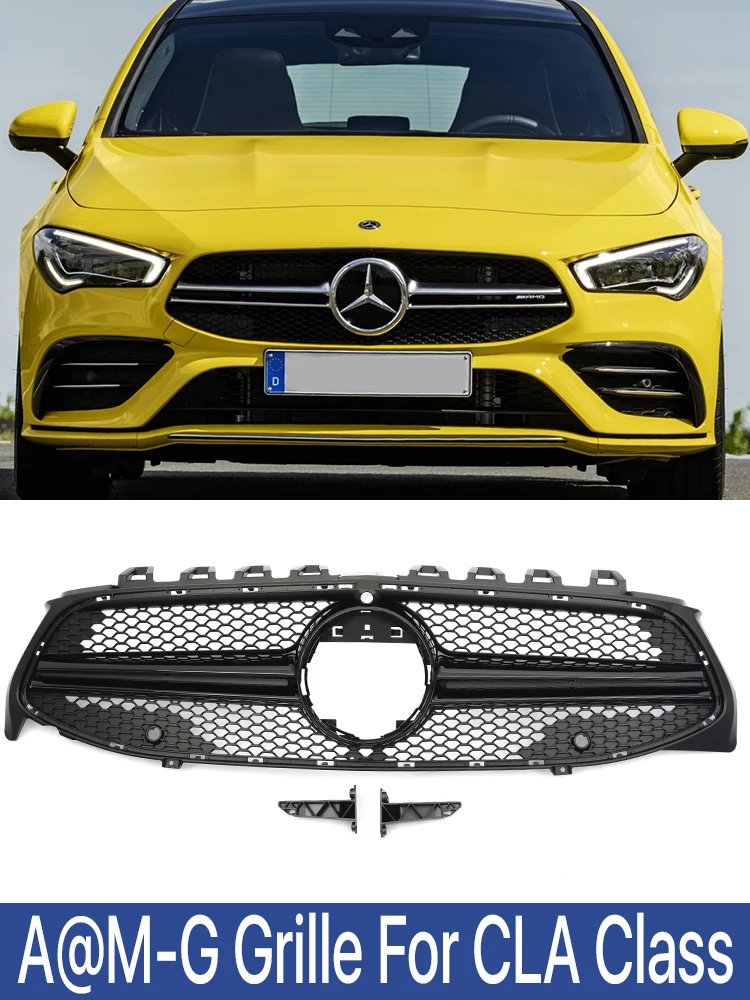 Front Bumper A@m-g Grille For Mercedes Benz Cla W118 Cla180 Cla200 ...
