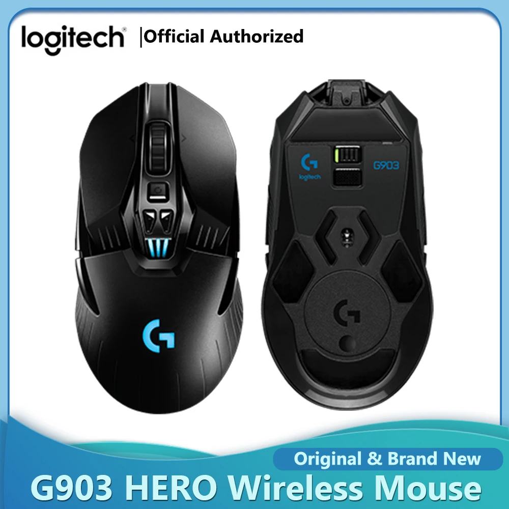 Original-Logitech-G903-HERO-LIGHTSPEED-Wireless-Mouse-Upgrades-RGB-25600DPI-Gaming-Mice-For-e ...