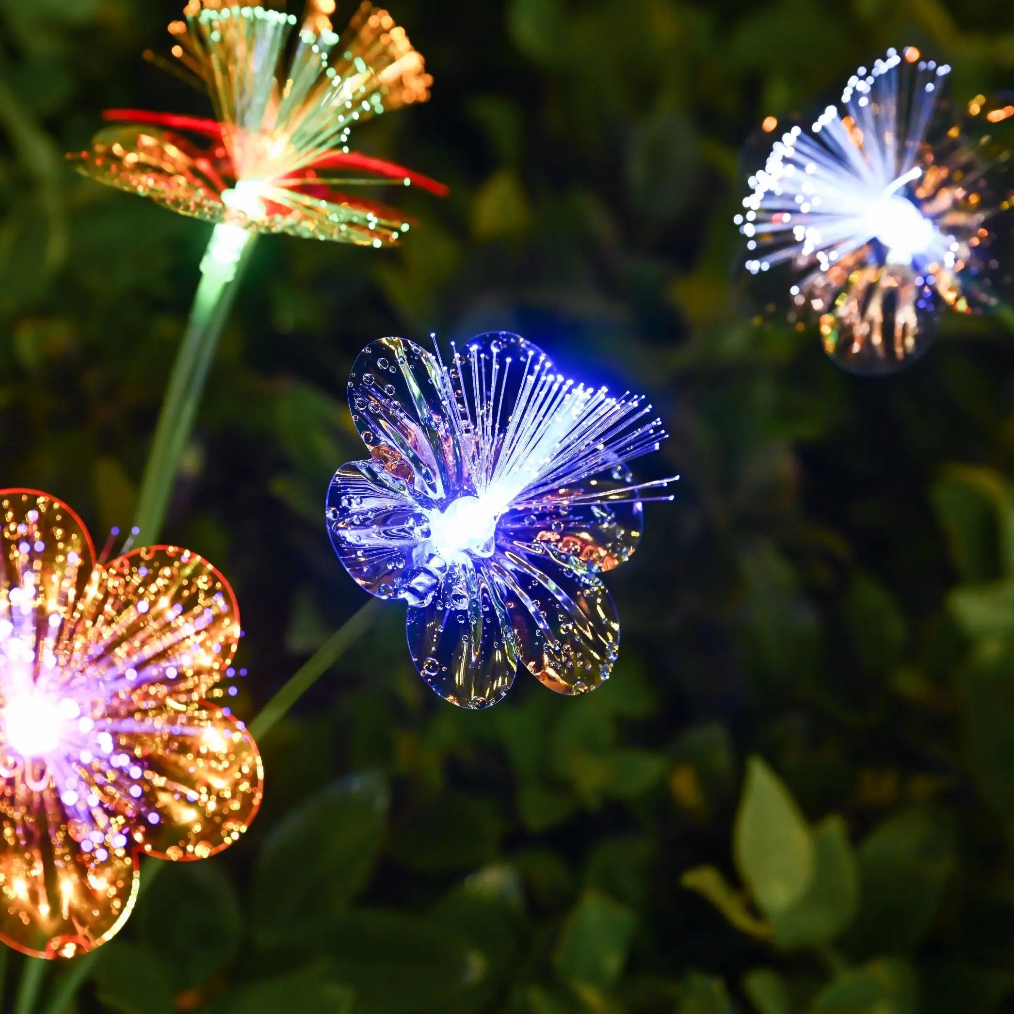 Garden-Solar-Flower-Lights-Outdoor-6LED-Decor-Light-Waterproof-Stake ...