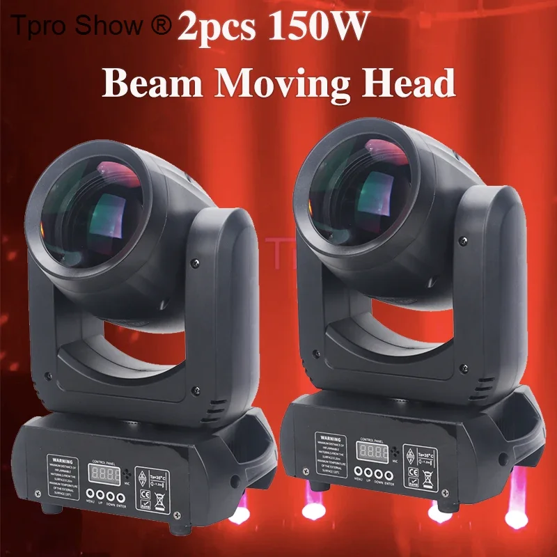 2Pcs-150W-Mobile-Beam-Light-LED-Moving-Head-Gobo-Spot-Rotating-Prisms ...