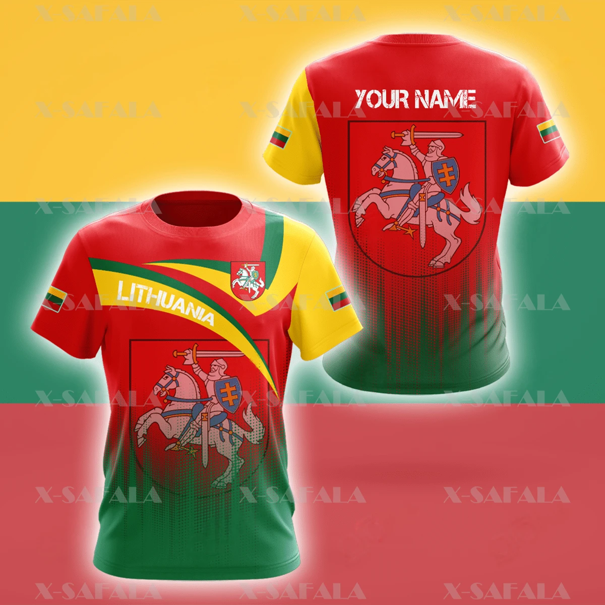 Lithuania | T-shirt - Love Flag 3d Printed High Quality T-shirt Summer ...