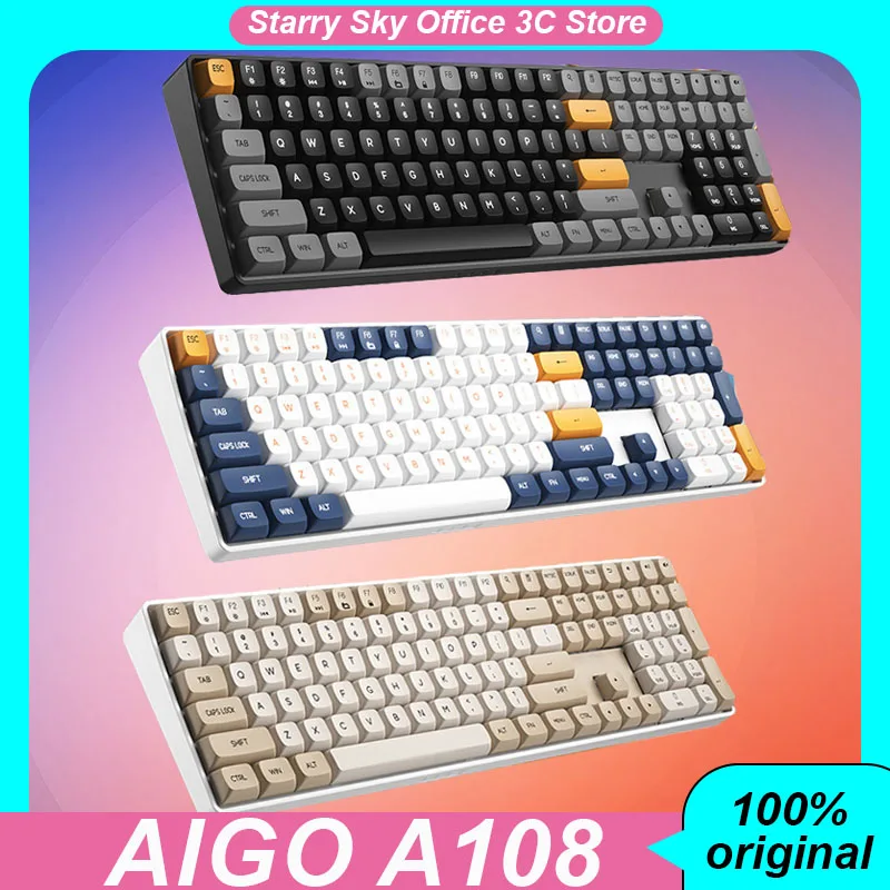 Aigo-A108-Mechanical-Keyboard-2-4G-Wired-dual-mode-Hot-Swap-110key-PBT ...