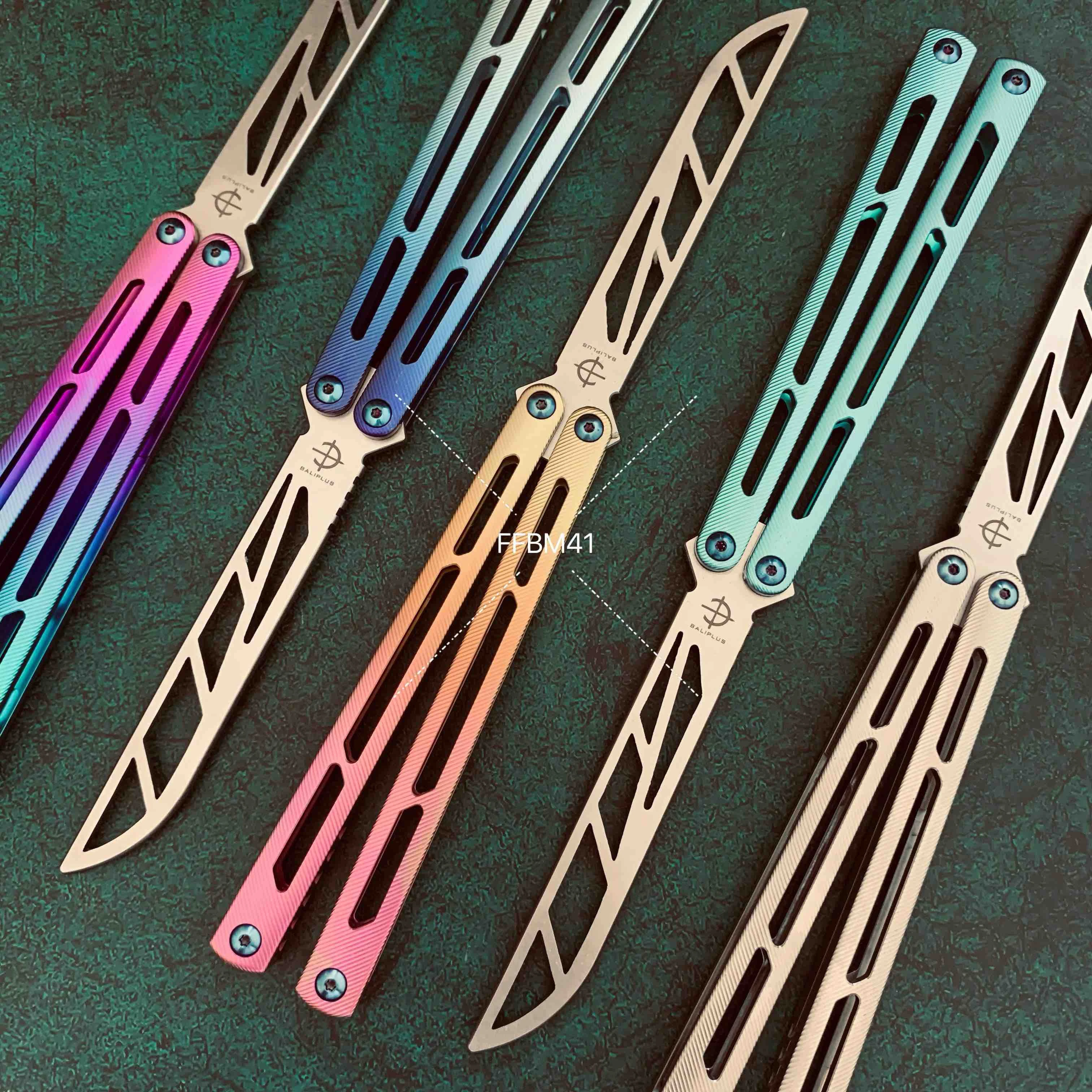 Baliplus Tsunami Clone Anodized Custom Color Butterfly Knife Titanium ...