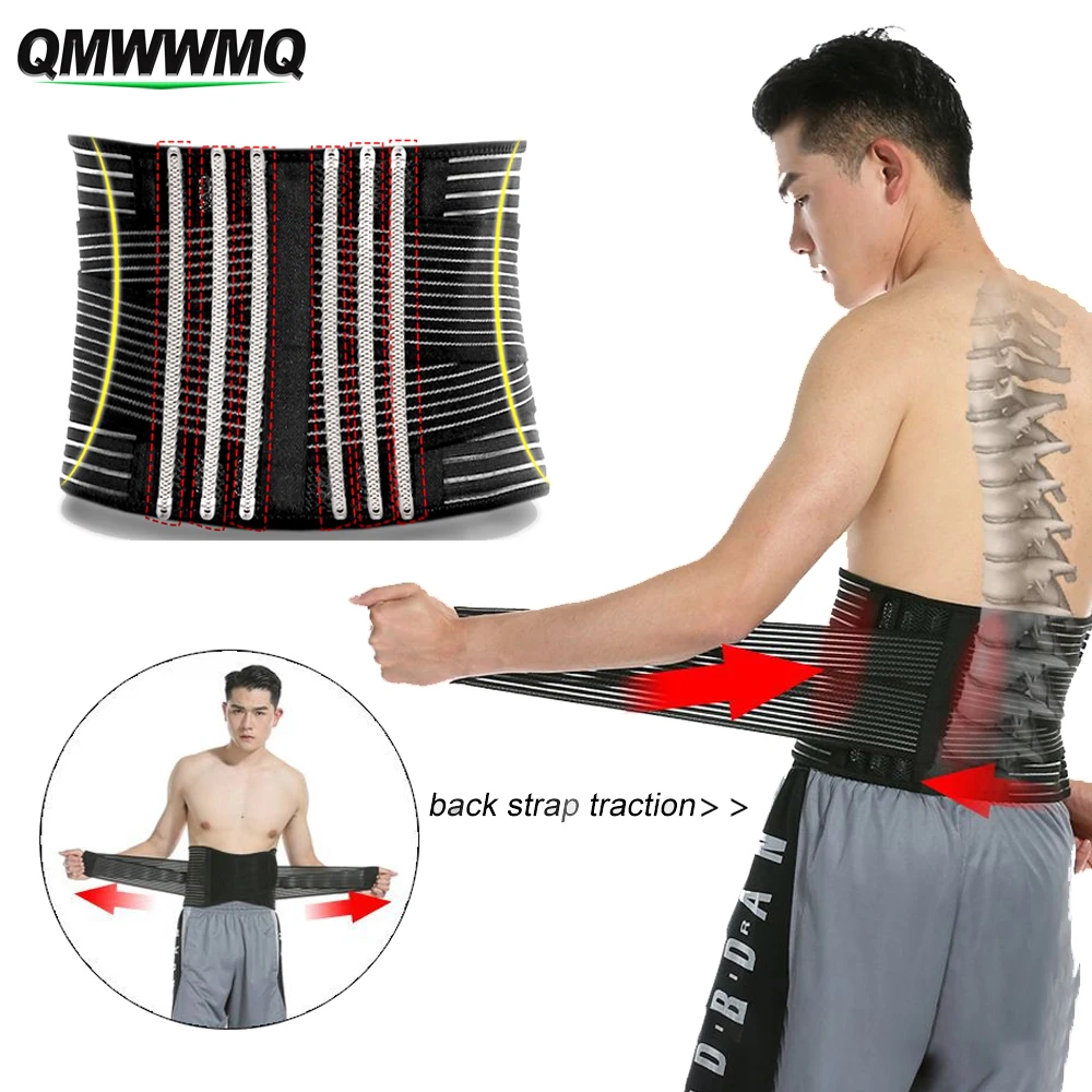 Men-Women-Waist-Lumbar-Lower-Back-Support-Belt-for-Sciatica-Scoliosis ...