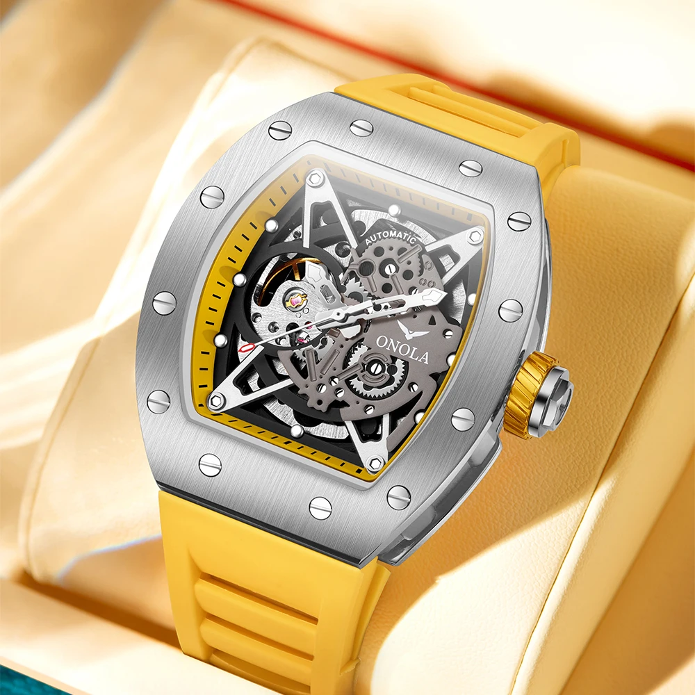 ONOLA-Reloj-de-lujo-para-hombre-cron-grafo-con-cinta-mec-nica ...