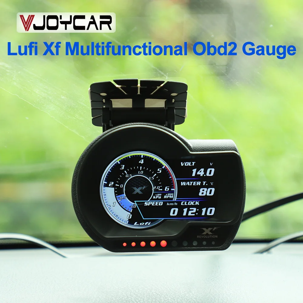 Lufi XF OBD2 HUD 게이지, 총 주행 거리, 다기능 스마트 디지털 자동 미터, RPM 쿨 온도, 업데이트 터보 부스트 ...