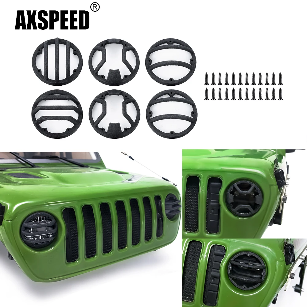AXSPEED 6Pcs Nylon Front Light Guards Grille Cover for Axial SCX6 ...