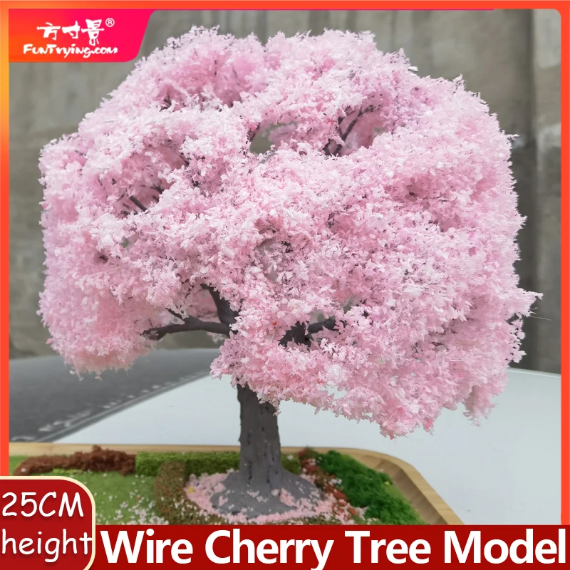 25cm-simulation-wire-cherry-blossom-tree-model-flower-tree-Japanese ...