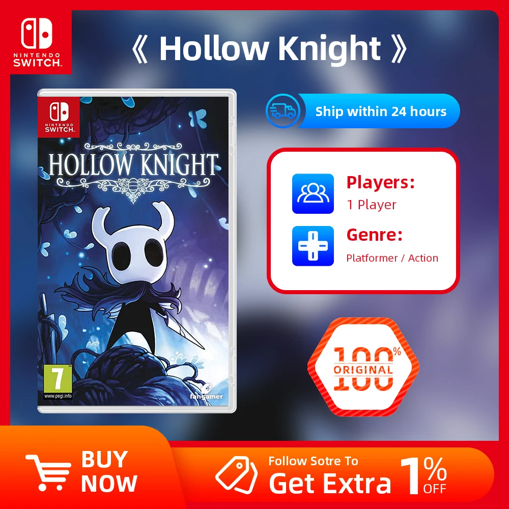 Hollow Knight Ofertas de jogos Nintendo Switch Cartucho físico de jogos ...