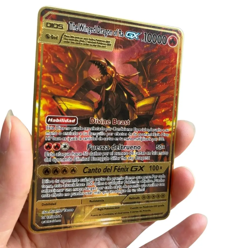 Spanish Pokémon Cards Metal Letters Spanish Iron Cards Mewtwo Pikachu ...