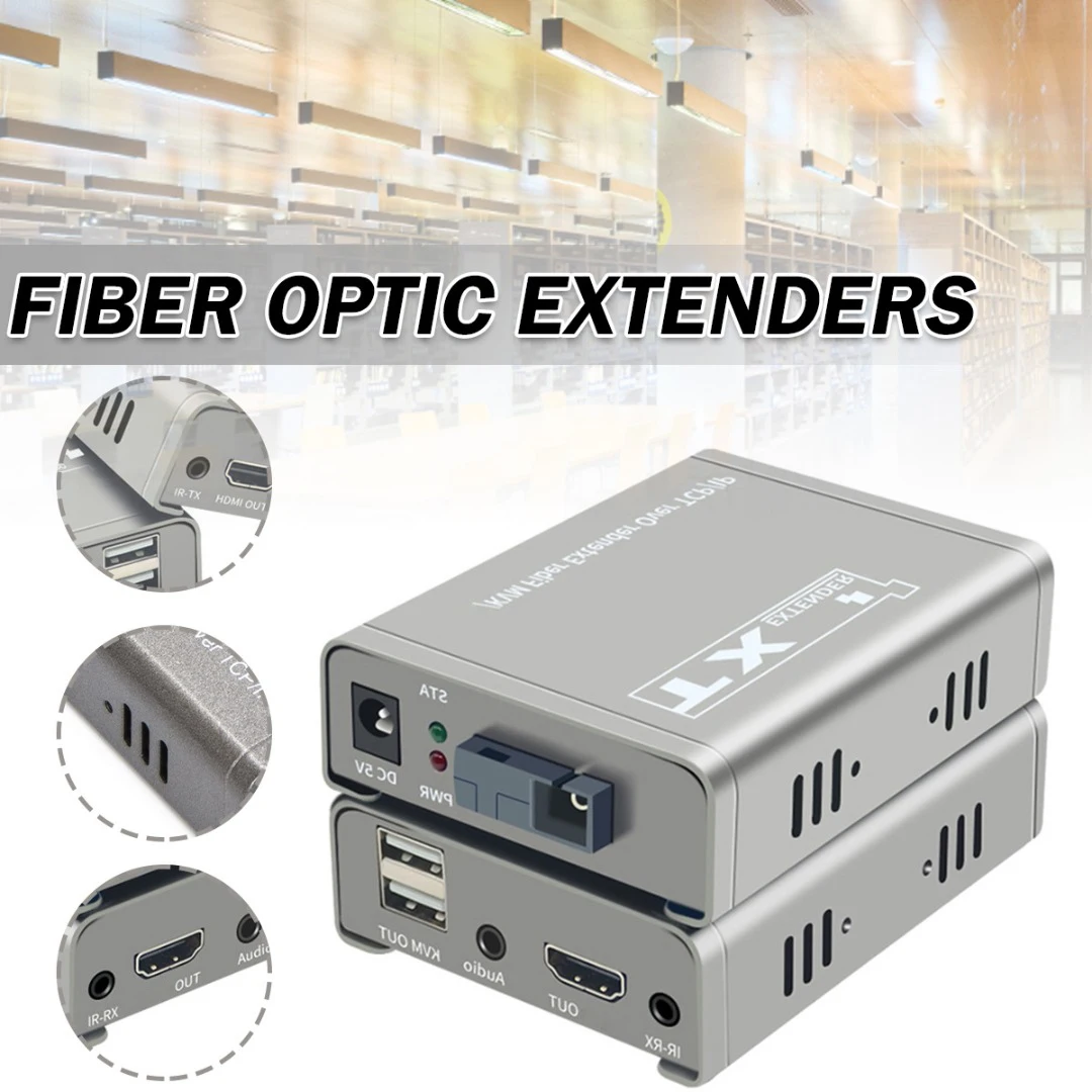 20Km-HDMI-compatible-KVM-Fiber-Extender-1080P-Video-Audio-Transmitter ...