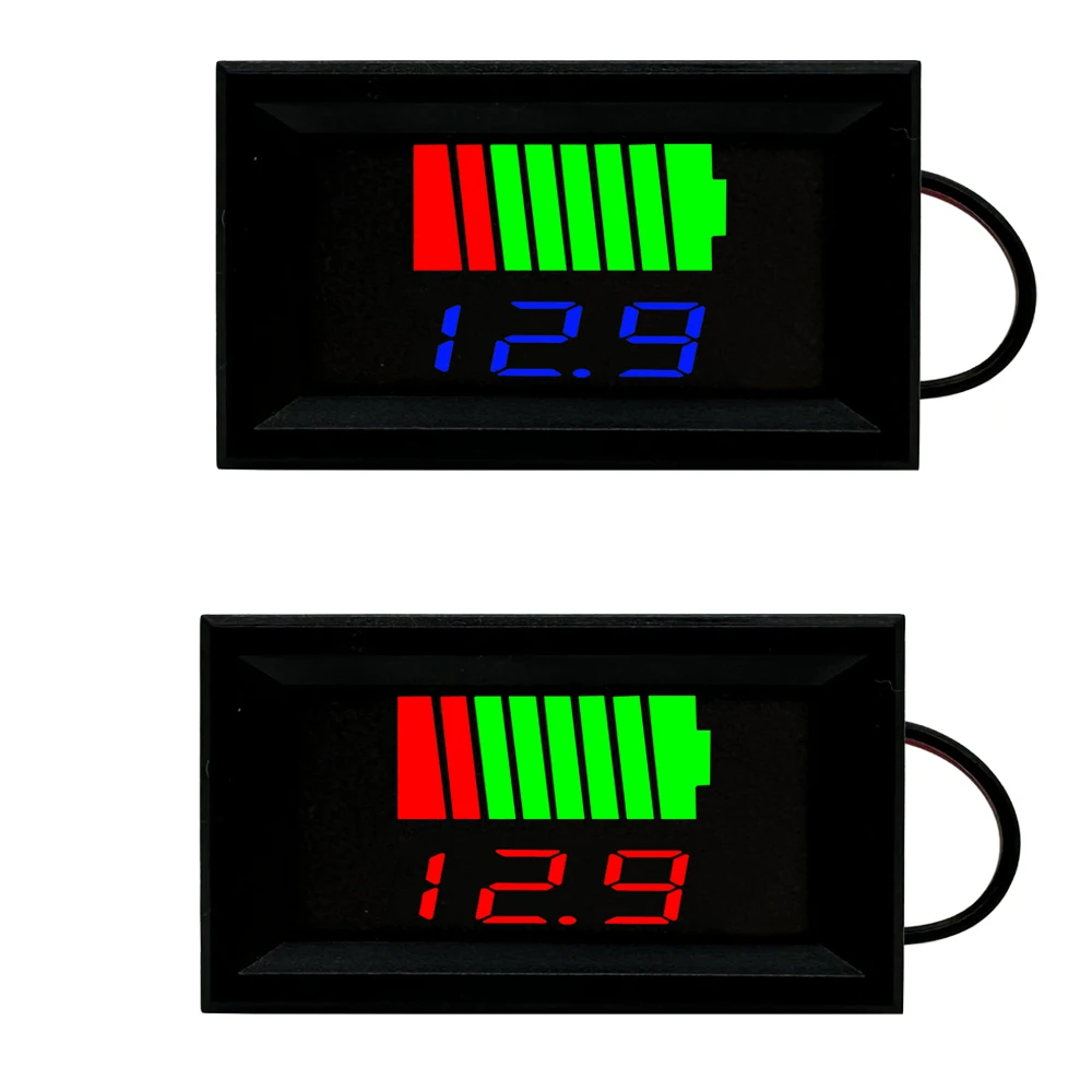 Car Battery Charge Level Indicator 12V 24V 36V 48V 60V 72V Lithium ...