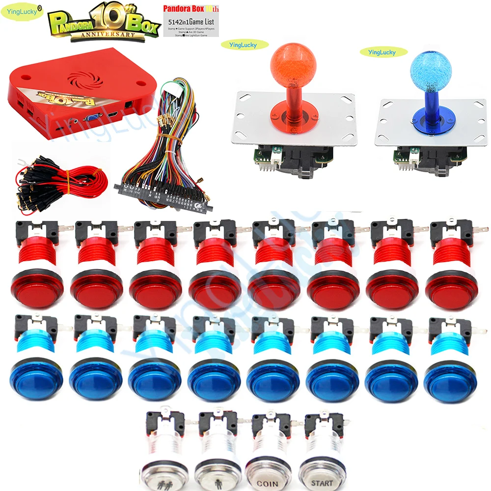 Pandora-Box-10th-Anniversary-DIY-Arcade-Kit-with-28p-jamma-wire-12V ...