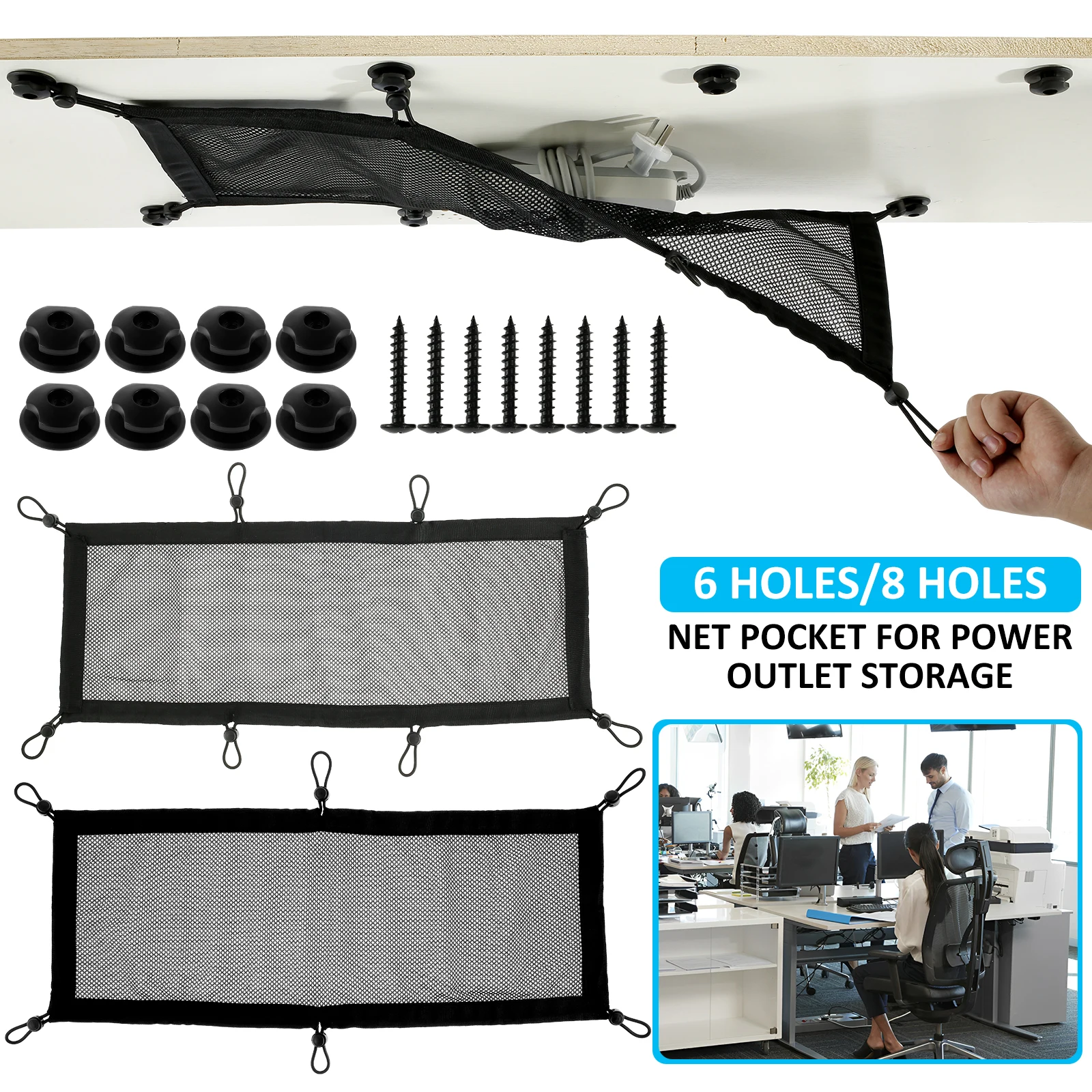 Cable-Organizer-Holder-Under-Desk-Wire-Management-Net-Large-Capacity ...