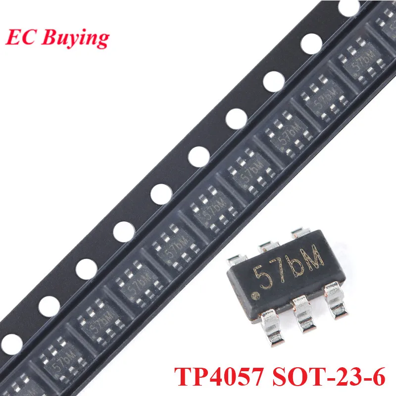 100pcs-10pcs-TP4057-57bM-SOT-23-6-SOT23-500mA-Battery-Power-Management ...