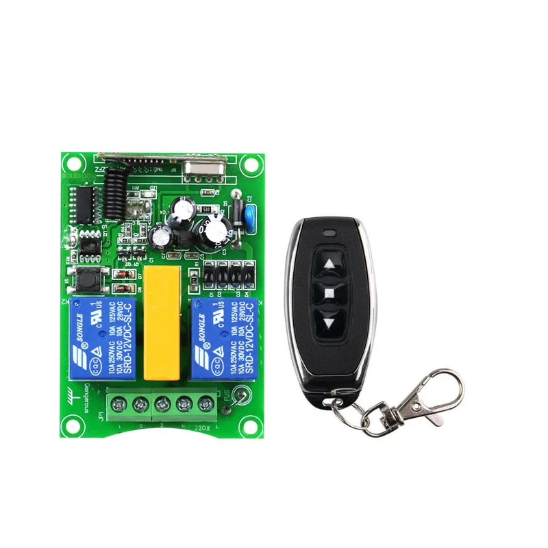 AC 220 V 2 CH RF Wireless Remote Control switch tubular motor Shutter ...