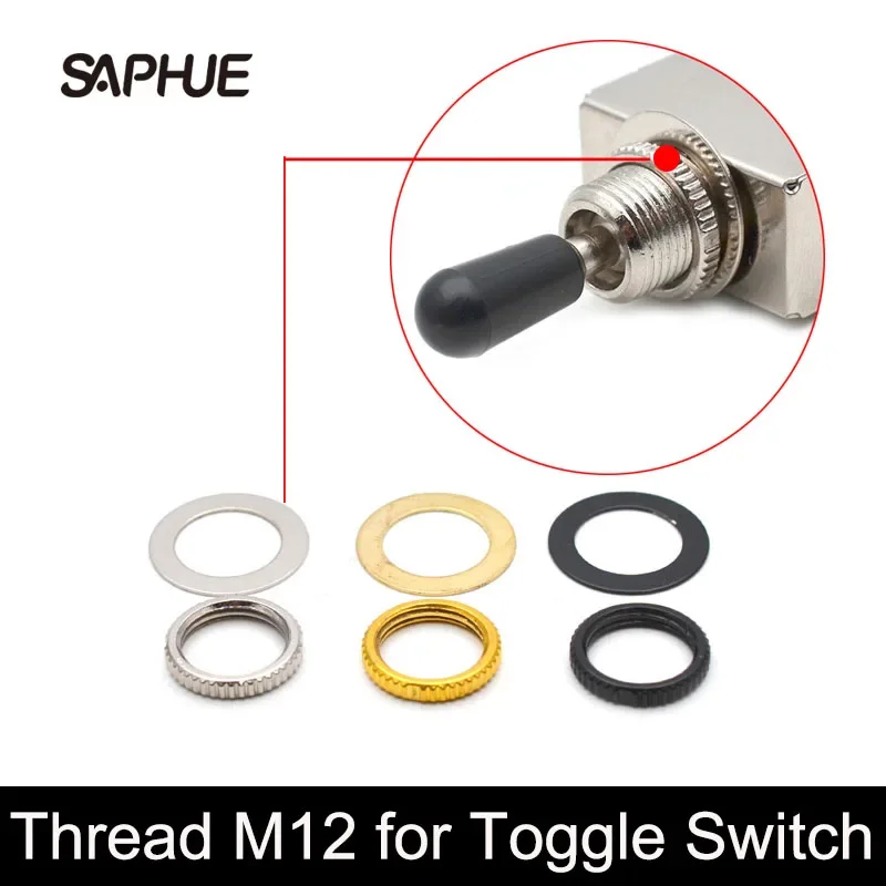6-Sets-Thread-M12-Toggle-Switch-Nut-Washer-Pickup-Selector-Switch-Nut ...