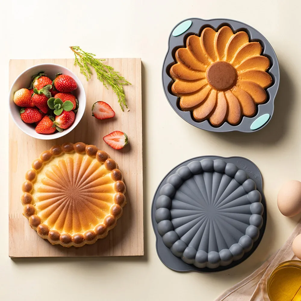 Silicone Cake Mold Flower Crown Shape Cake Bakeware Baking Tools 3D ...