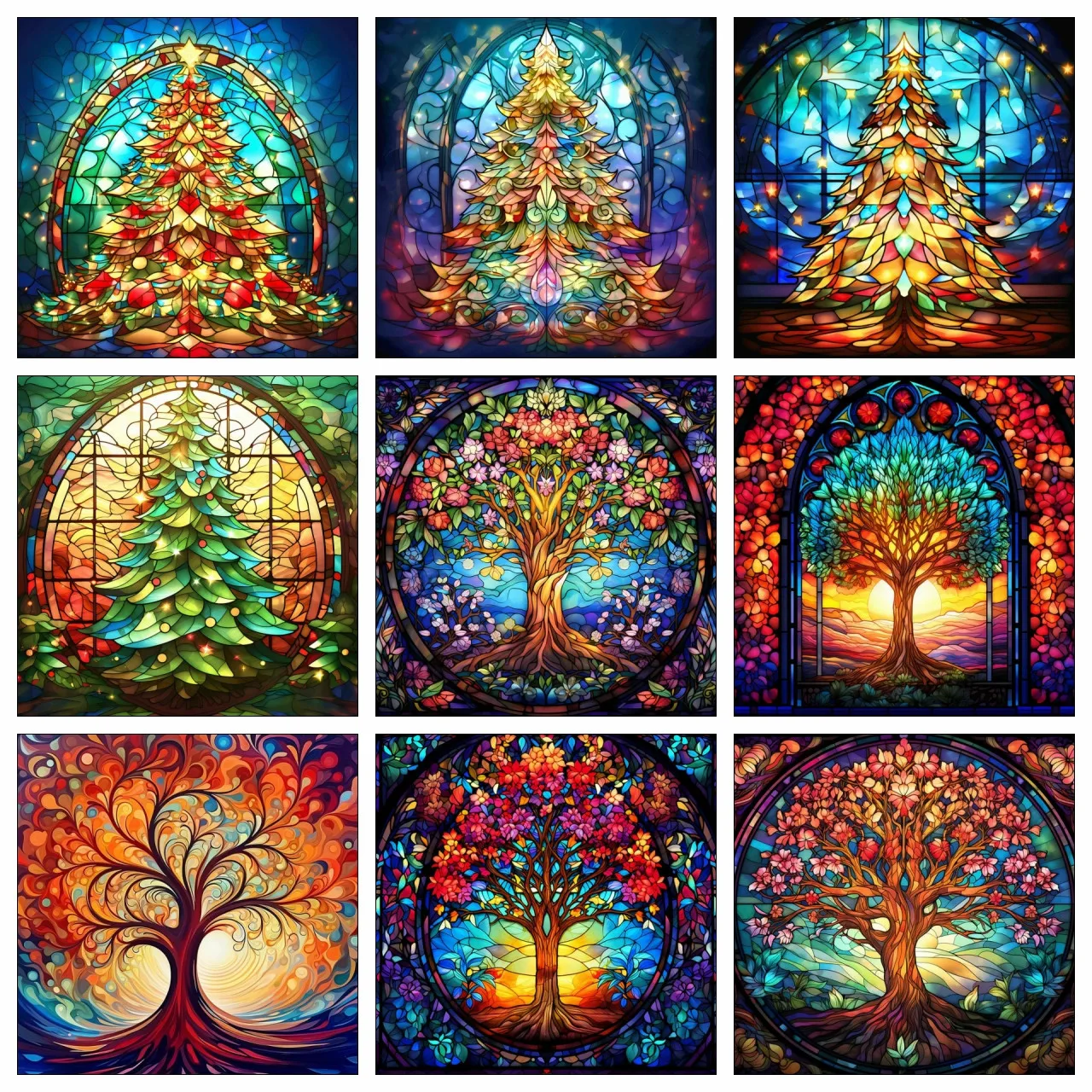 AZQSD-Adult-Paint-By-Numbers-Tree-Landscape-Coloring-On-Canvas-Autumn ...