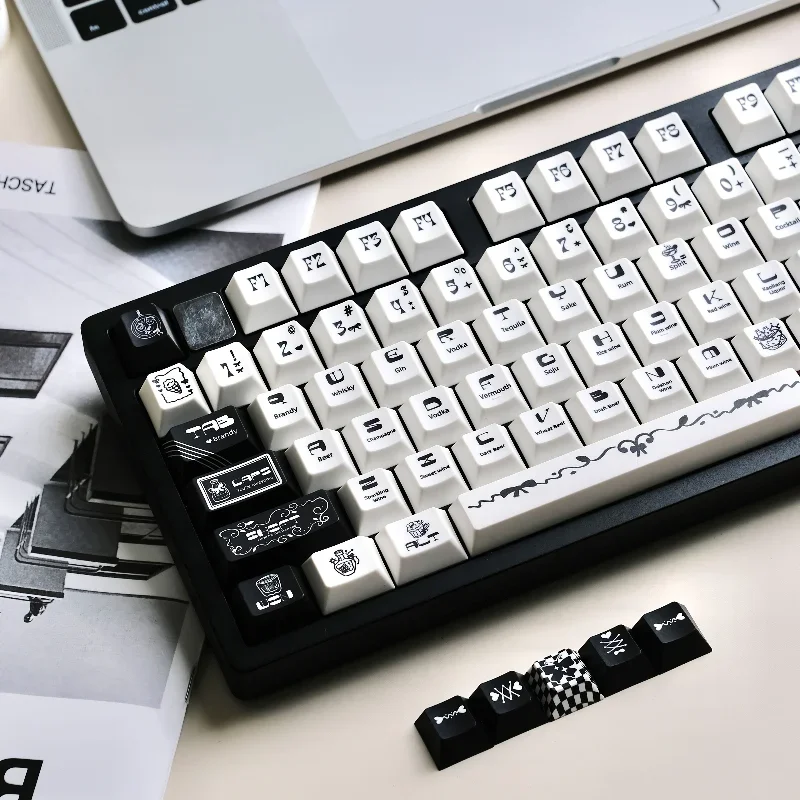 Slightly-Tipsy-Theme-Keycaps-Set-PBT-Sublimation-Cherry-Profile-Keycaps ...