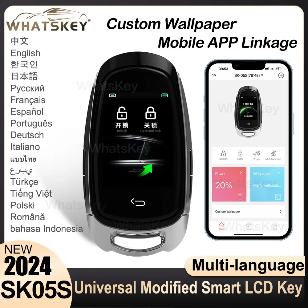 SK05S-Universal-Smart-Remote-Car-Key-LCD-Screen-Can-Custom-Wallpaper ...
