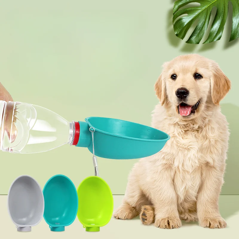 Dog Kitten Accompanying Out Water Cup Pet Water Bottle Portable Traveling Cup Head Outdoor ...