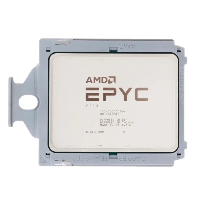 AMD EPYC Milan 7713 CPU 64 코어 서버 프로세서 2GHz SP3 240W, 최대 3.675GHz 100 ...