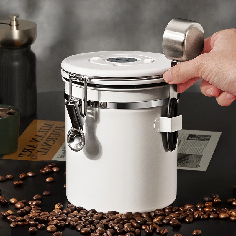 Coffee-Bean-Tank-Container-Vacuum-One-Way-Exhaust-Stainless-Steel ...