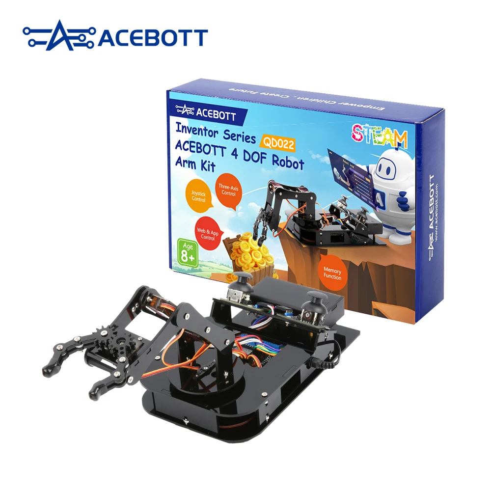 ACEBOTT-ESP32-5-DOF-Robot-Arm-Learning-Kit-Wifi-Electronic-Components-Smart-Car-STEM-STEAM ...