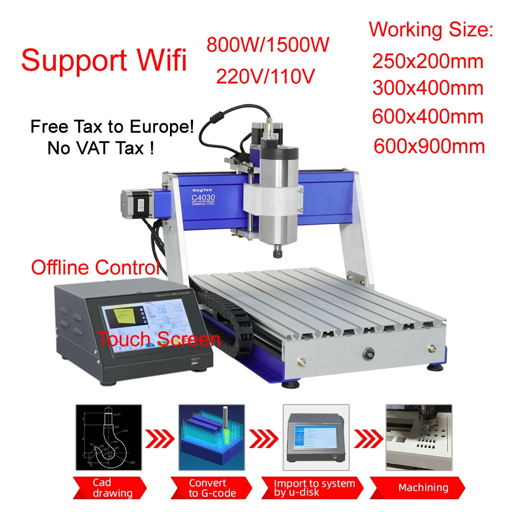 CNC-Router-6040-1500W-Air-Cooled-Spindle-Offline-Control-CNC-3040-Steel ...