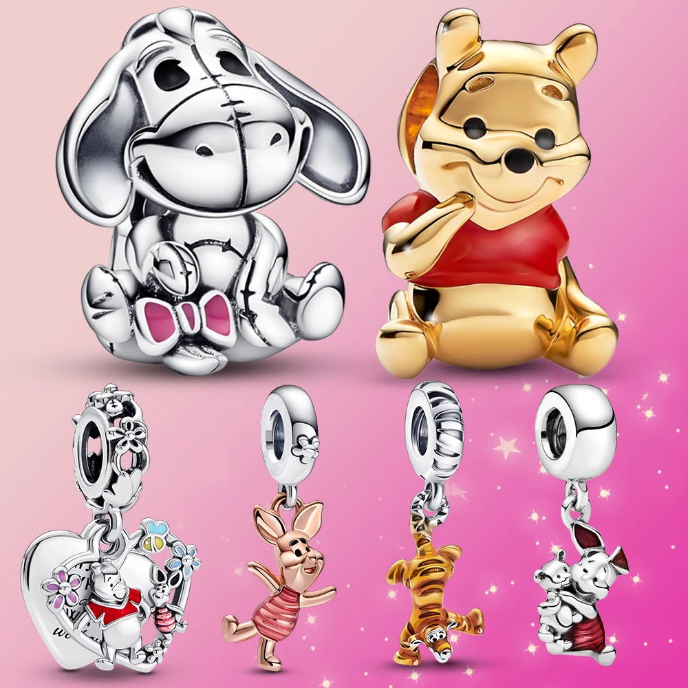 New 925 Sterling Silver Disney Charm Winnie Pooh Bear Tigger Charm Bead ...
