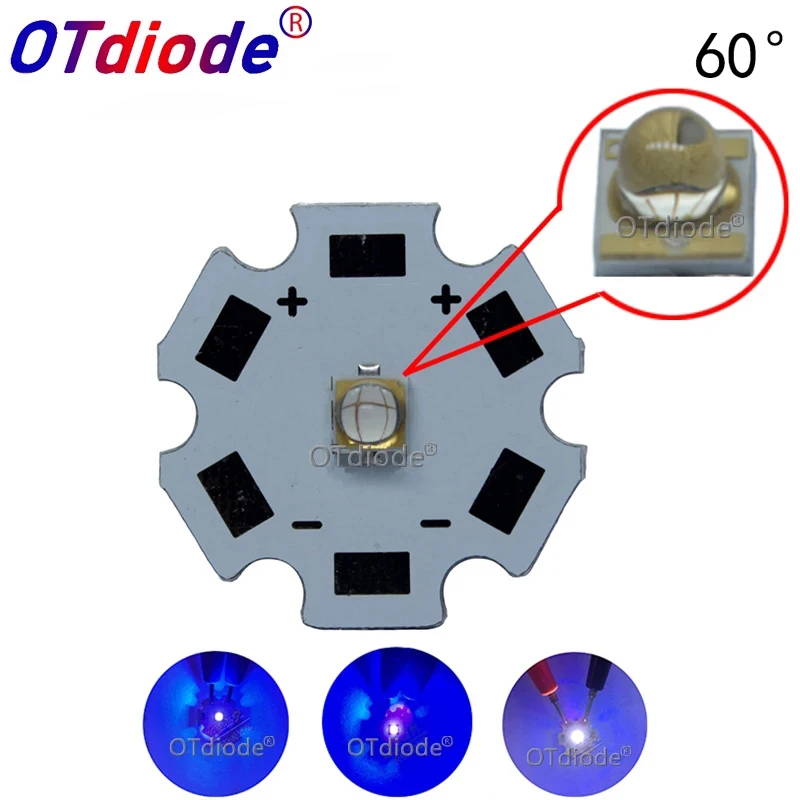 1-10PCS-5W-UV-Ultra-Violet-LG3535-High-Power-LED-Emitter-Diode-395nm ...