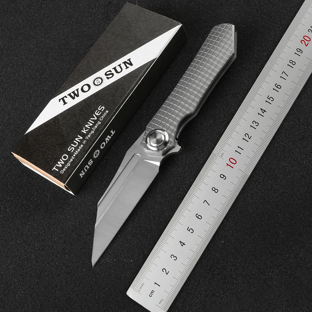 TWO-SUN-TS195-Flipper-cuchillo-plegable-hoja-M390-mango-t-ctico-de ...