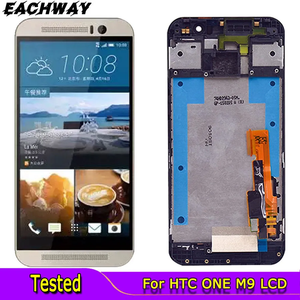 Pantalla táctil LCD de 5,0 "para HTC ONE M9, montaje de digitalizador con Marco, piezas de ...
