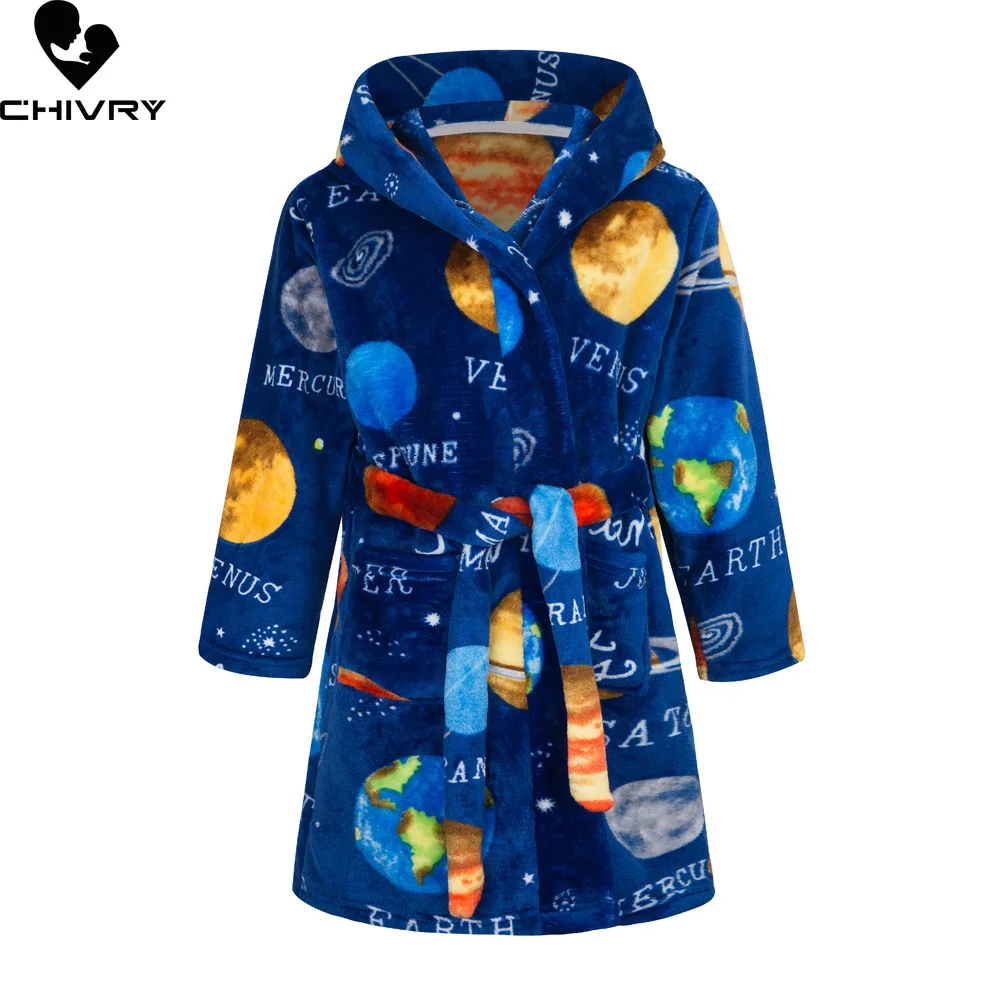 New-Autumn-Winter-Kids-Hooded-Flannel-Bathrobe-Baby-Bath-Robes-Boys ...