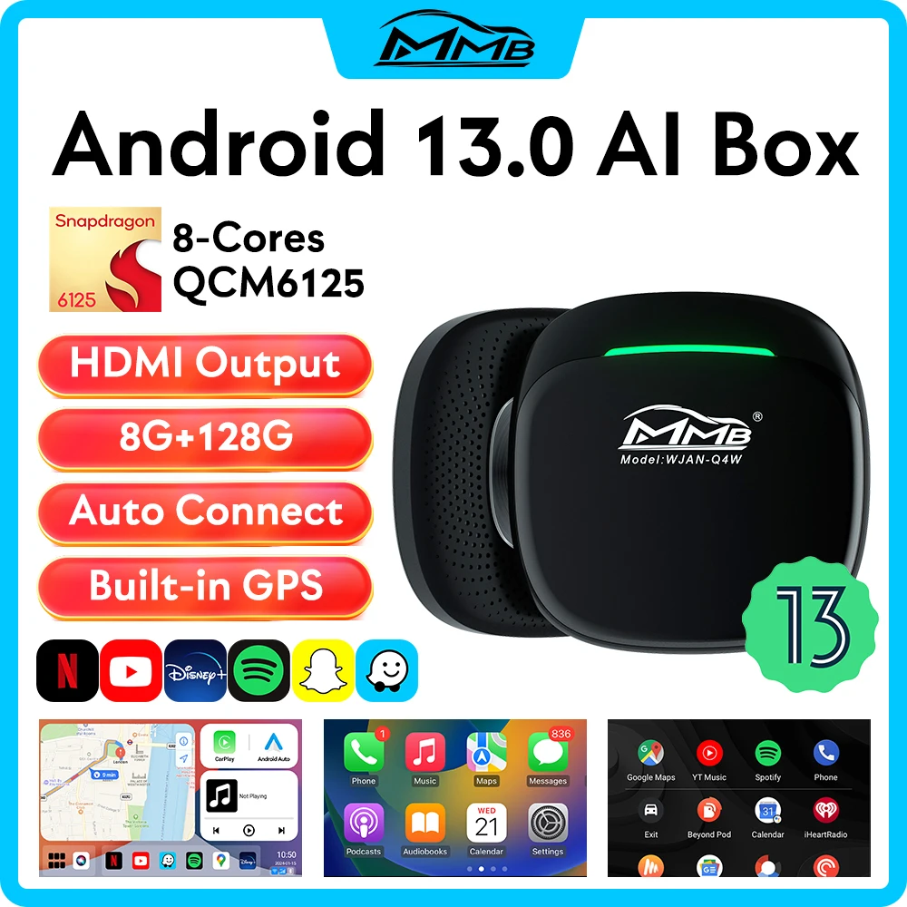 2024-MMB-Max-4-0-Android13-Ultra-Box-QCM6125-8-Cores-Wireless-CarPlay ...