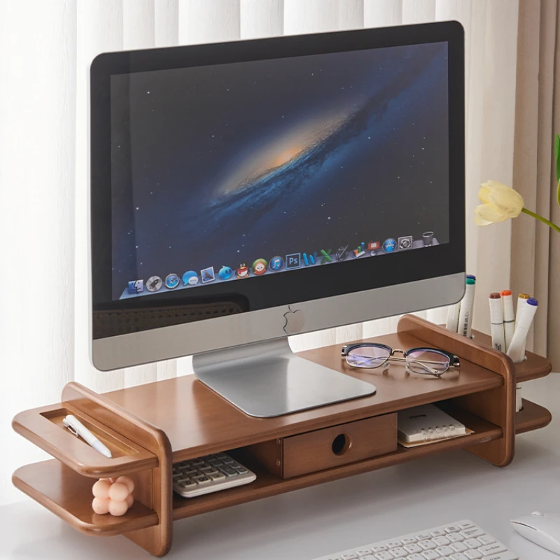 Computer-Height-Adjustment-Bracket-Display-Stand-Office-Desktop-Storage ...