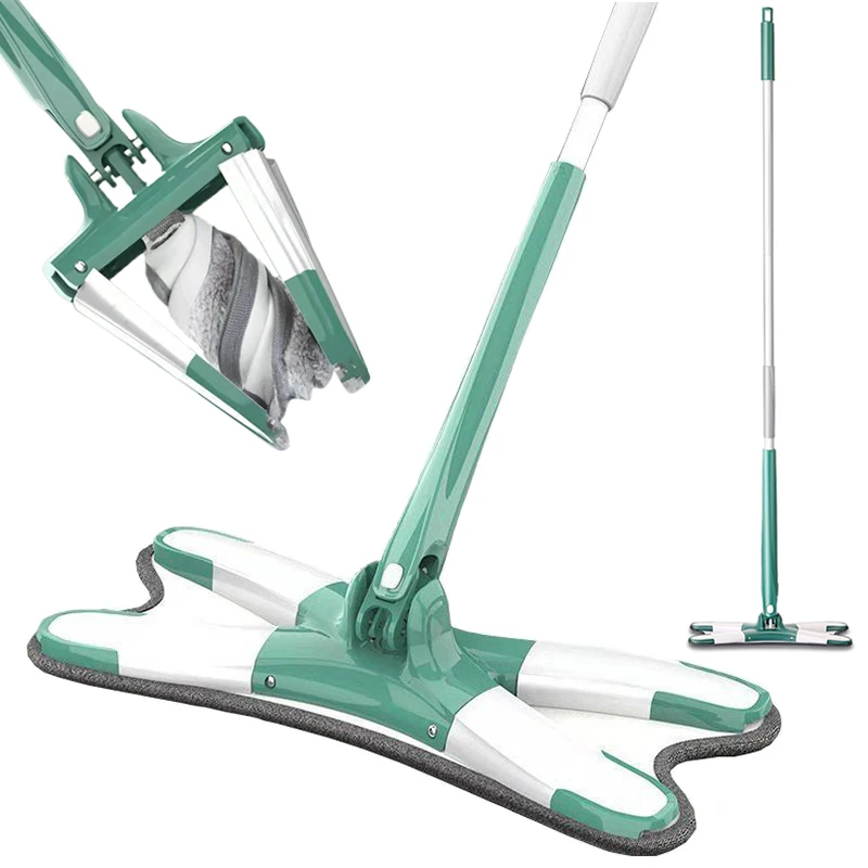 Squeeze-Flat-Mop-X-Type-Spin-Lazy-Floor-Mop-Hand-Free-360-With-3Pcs ...