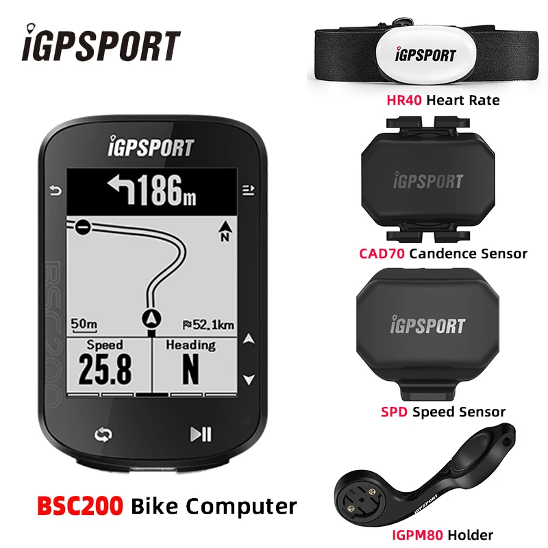 IGPSPORT ordenador BSC200 con GPS para bicicleta, cronómetro inalámbrico resistente al agua de 2 ...