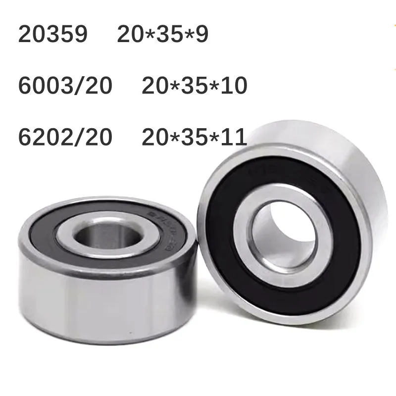 2-PCS-6003-20-Non-standard-deep-groove-ball-bearing-6202RS-20-Inner ...