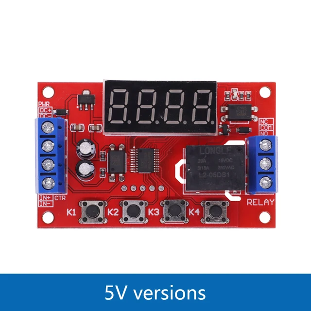 DC 5V 12V 24V 10A Adjustable Time Delay Relay Module 32 52 Modes LED ...