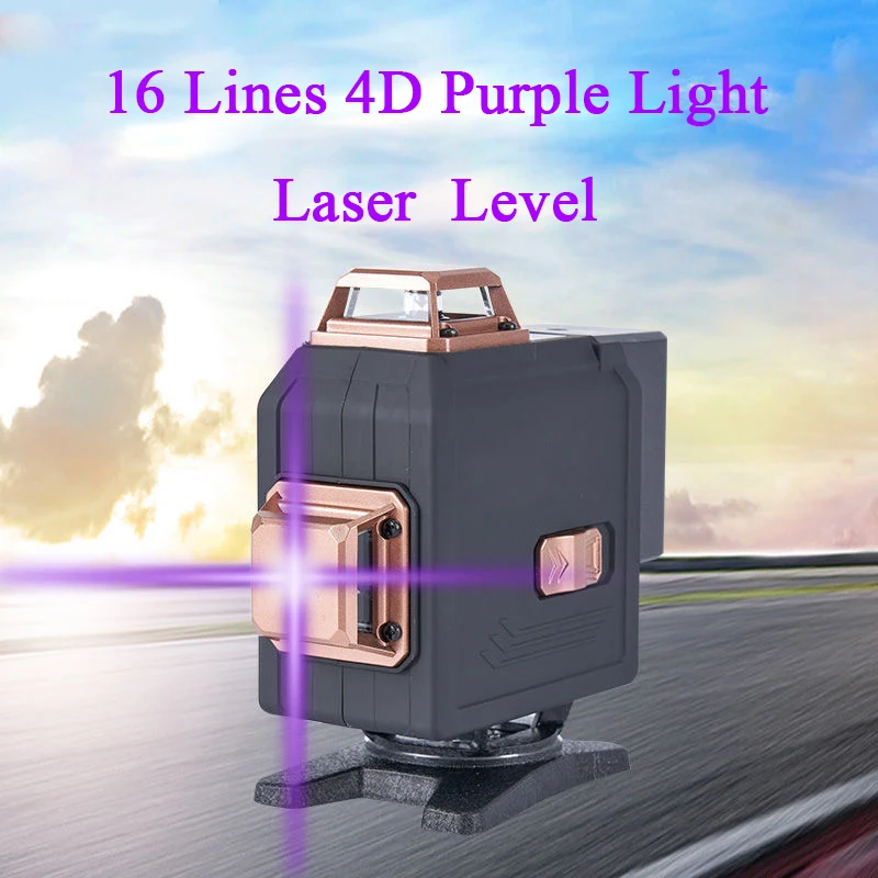 Laser Level 3d 4d 8/12/16 Line Powerful Purple Light Digital Display ...