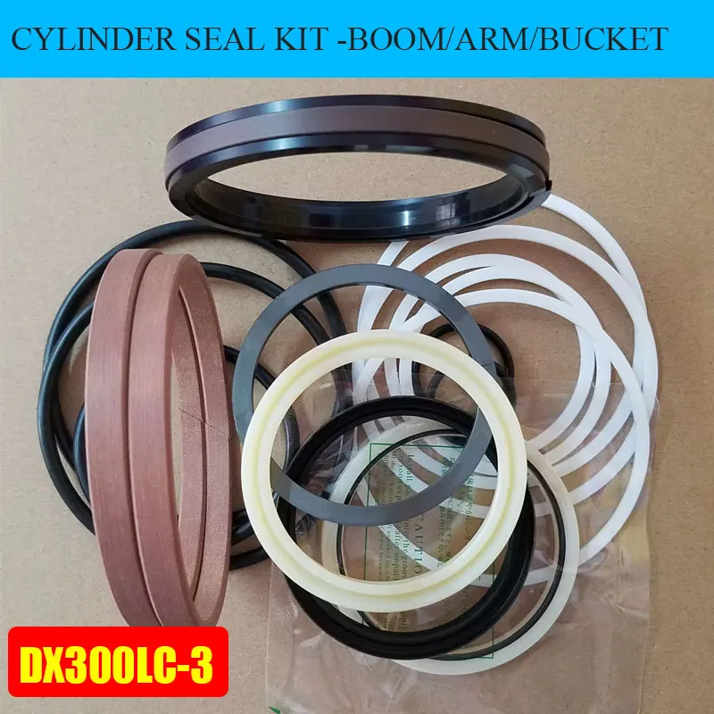 Hydraulic-Cylinder-Repair-Seal-Kit-For-Doosan-DX300LC-3-BOOM-ARM-BUCKET ...