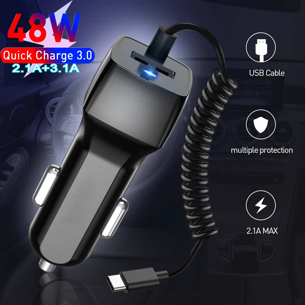 가장 작은 미니 Usb 자동차 충전기 어댑터 자동차 Usb C 충전기 휴대 전화 듀얼 자동차 충전기 자동 충전 2 포트
