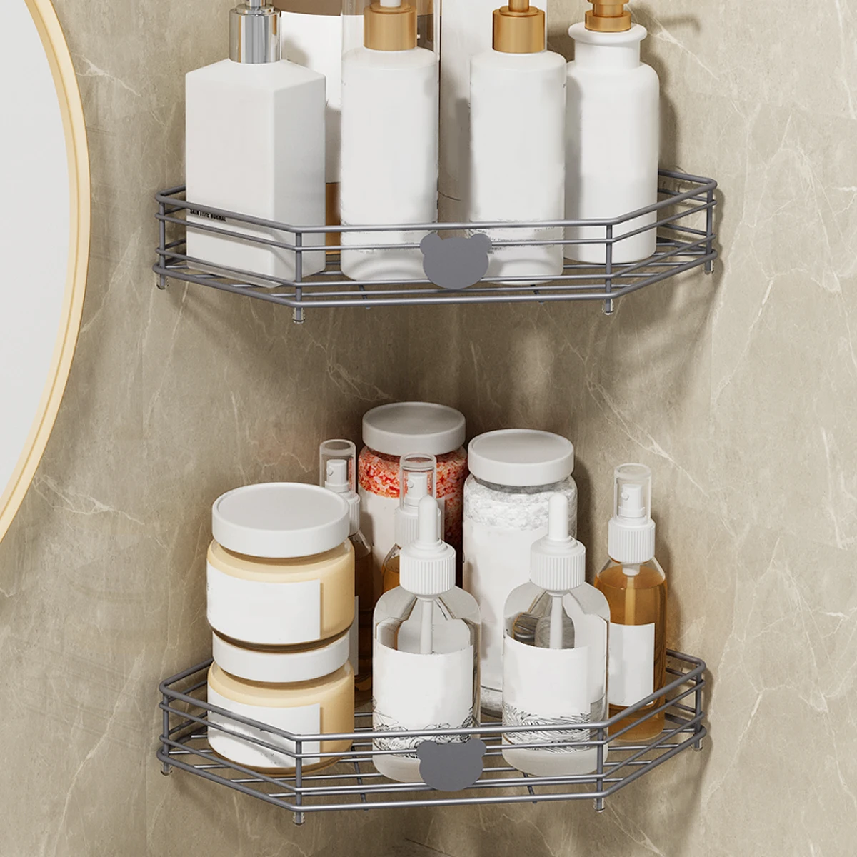 WORTHBUY-Wall-Mounted-Bathroom-Shelf-Stainless-Steel-Shampoo-Storage ...