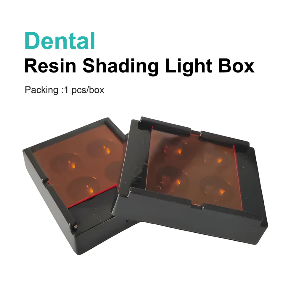 Dental-Resin-Shading-Light-Box-4-Hole-Teeth-Patch-Storage-Case-Dental ...