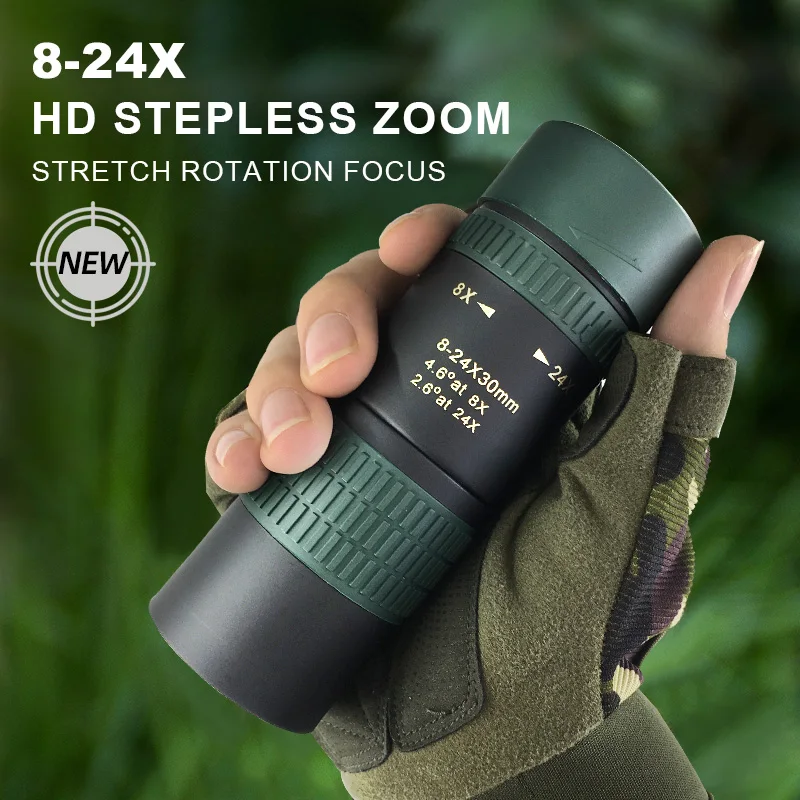8-24x-Zoom-Monocular-Telescope-Stepless-Zooming-Long-Range-Bak4-Prism ...
