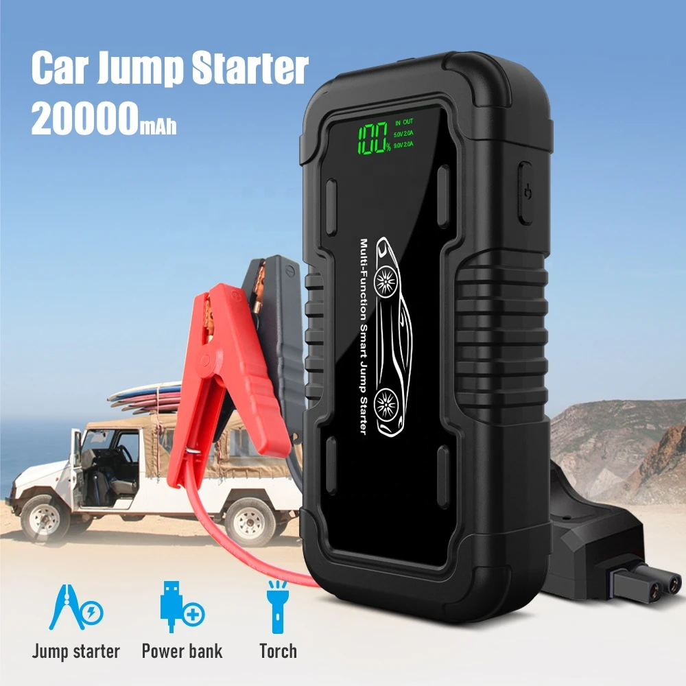 12V Power Bank Auto Car Jump Starter 20000mAh Large Capacity Portable ...