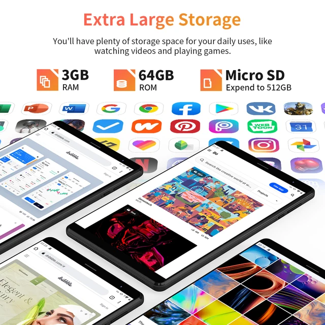 Headwolf FPad 1 Tab 8 inch android tablet 3GB Ram 64GB Rom 4G LTE Phone Call Tablet PC Camera ...